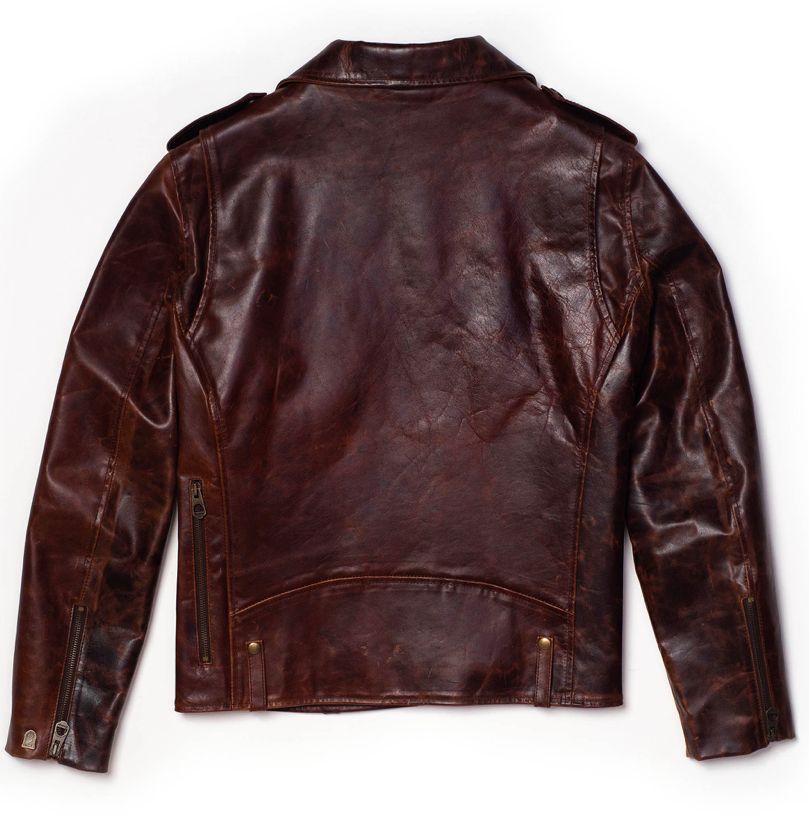 SHANGRI-LA HERITAGE - “CHIODO” WHISKEY HORSEHIDE LEATHER JACKET | R_U_I